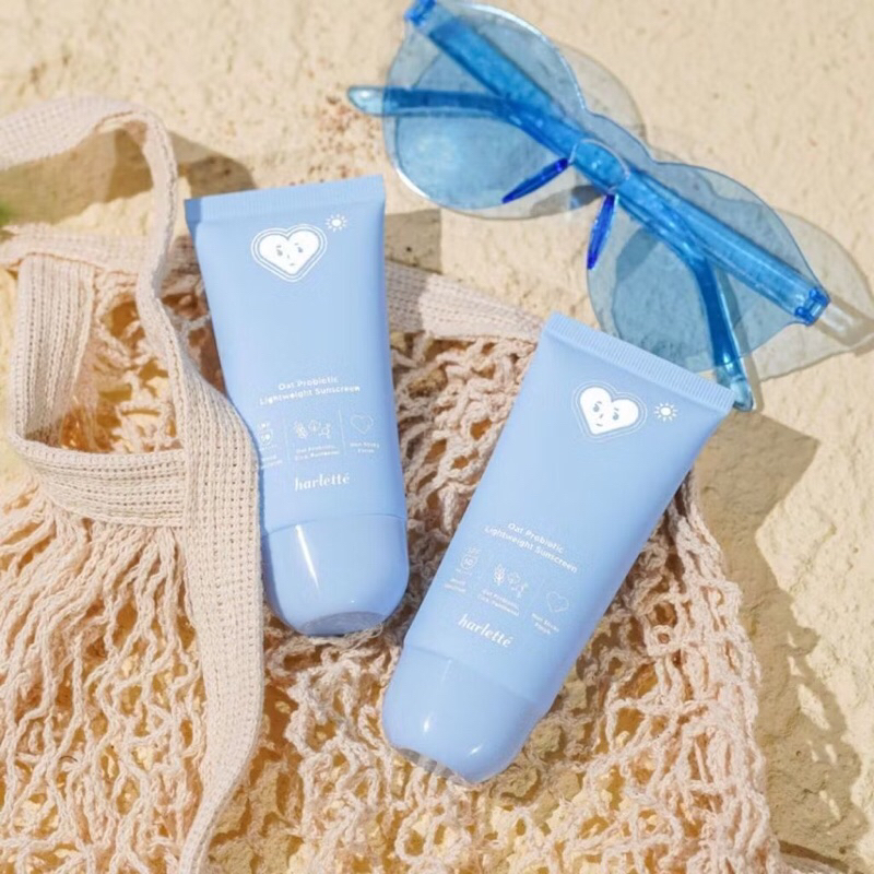 Jual Harlette Oat Probiotic Lightweight Sunscreen SPF 50 PA ...
