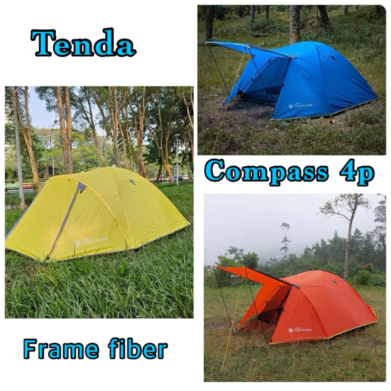 Jual Tenda Dobel Layer Alas Terpal Murah /Compass Tenda Camping Untuk 4 ...