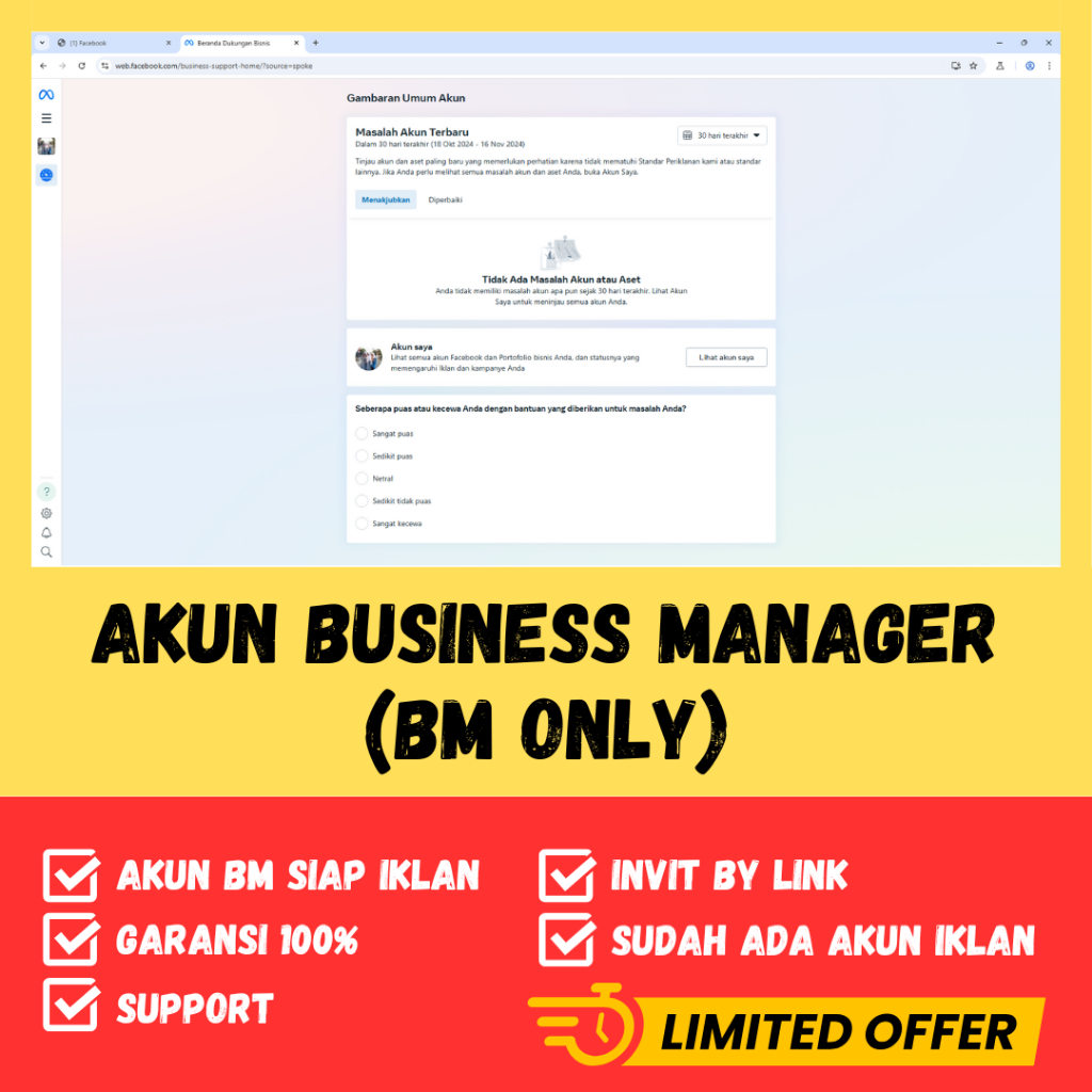 Jual Business Manager Account Only (Facebook BM Only) FBADS | Shopee Indonesia