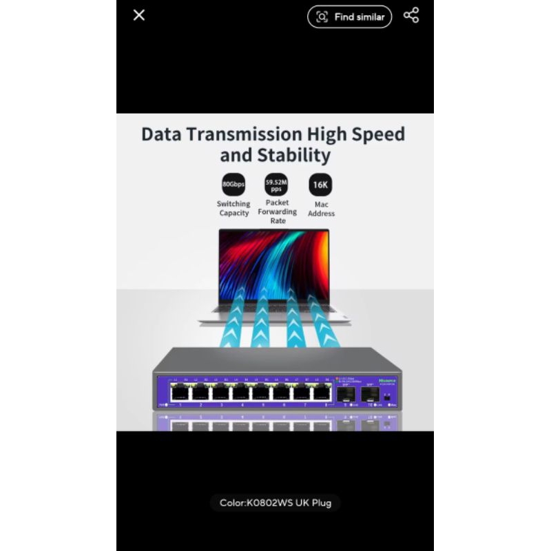 Jual Hisource 2 5g Nonpoe Network Switch 8 Port 2 5gbps 2 Port Sfp 10g Shopee Indonesia