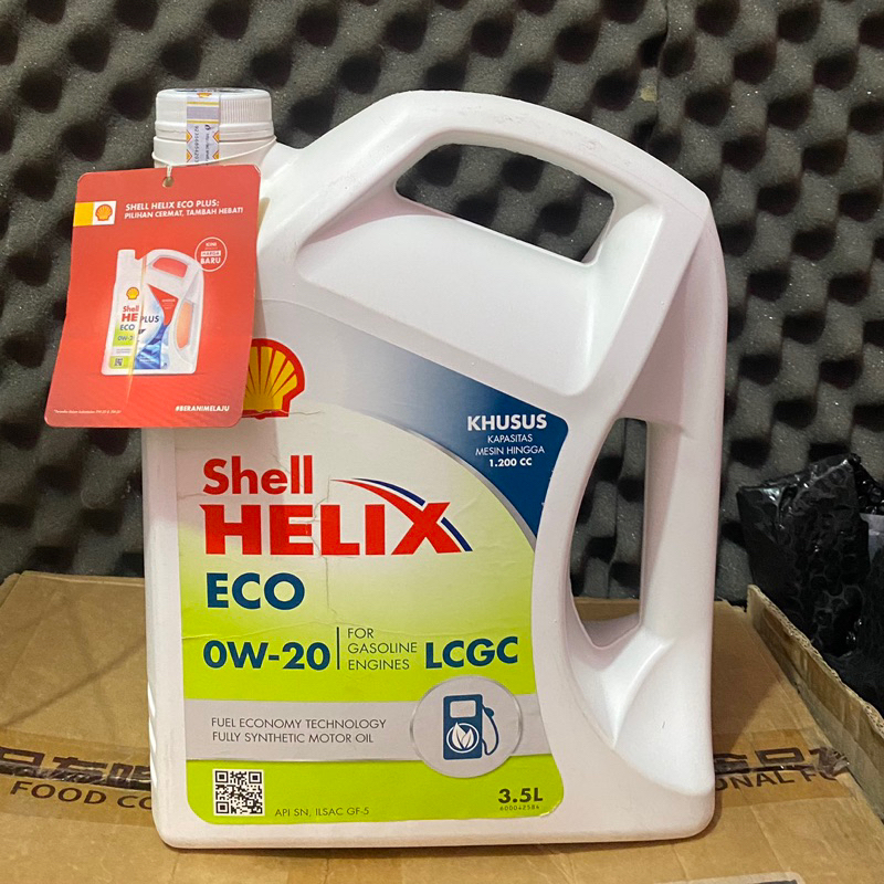 Jual Oli Shell Helix Eco 0W-20 (3,5L) untuk LCGC original. Oli mesin ...