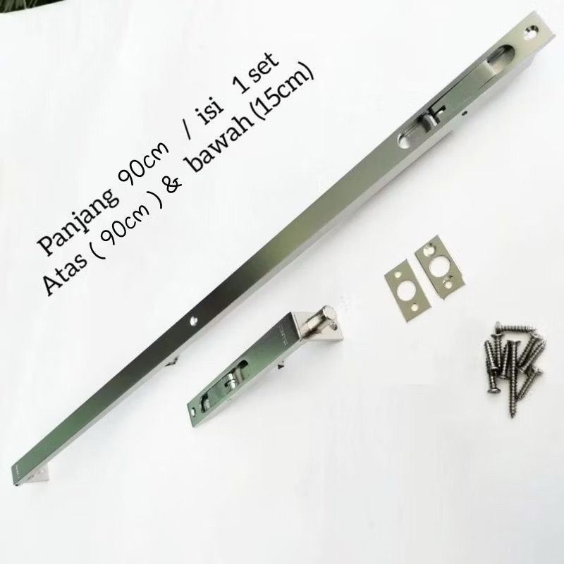 Jual Grendel tanam slot kunci pintu tanam 1 set ( atas panjang 90cm ...