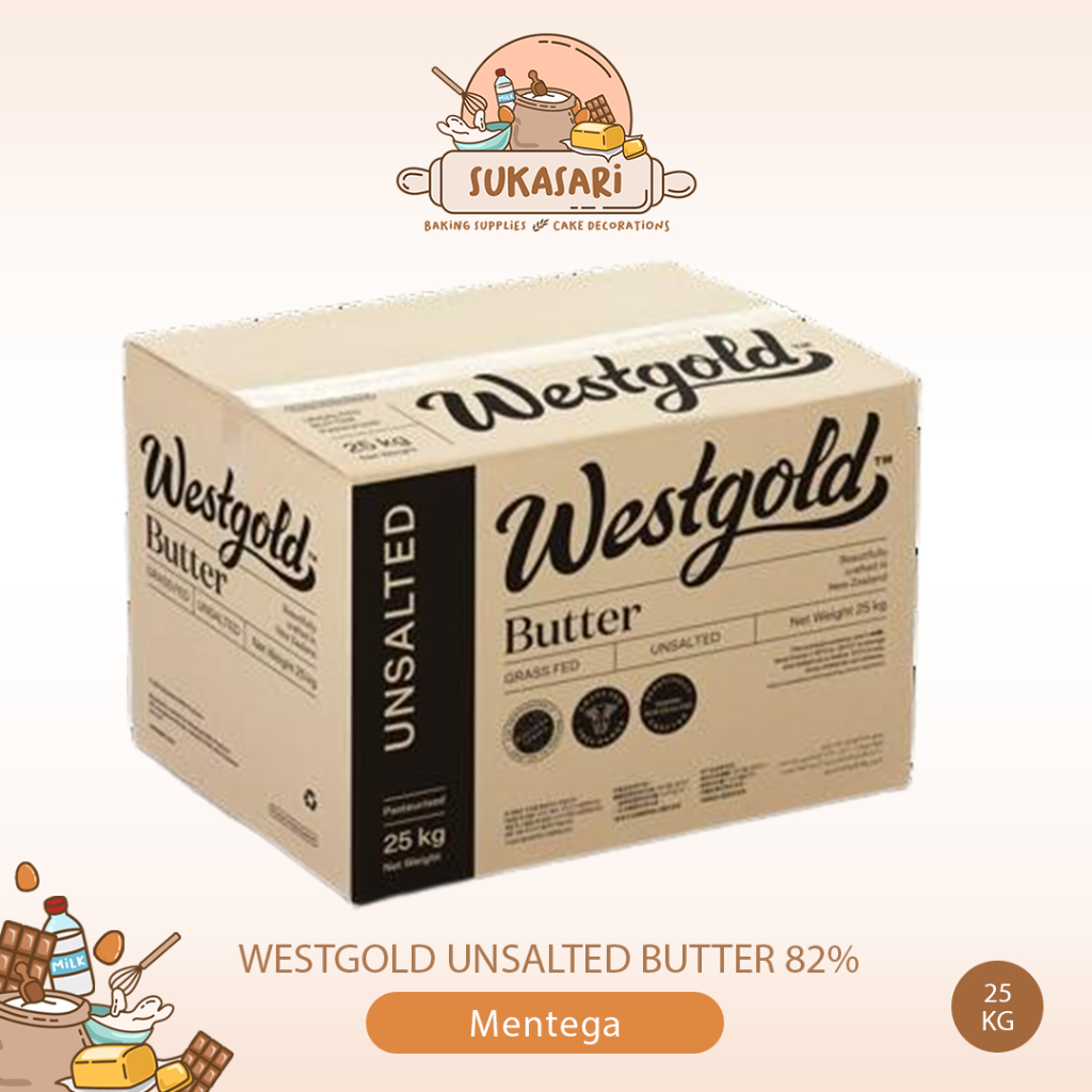 Jual WESTGOLD Grass-Fed Butter UNSALTED 25kg / Mentega Dus Westland ...