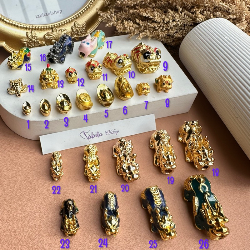 Jual Charm xuping pixiu naga barongsai kura kura yenpao tael emas ...