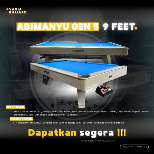 Jual Meja Billiard 9ft Lokal Abimanyu Gen 5 Replika Mr Sung | MEJA ...