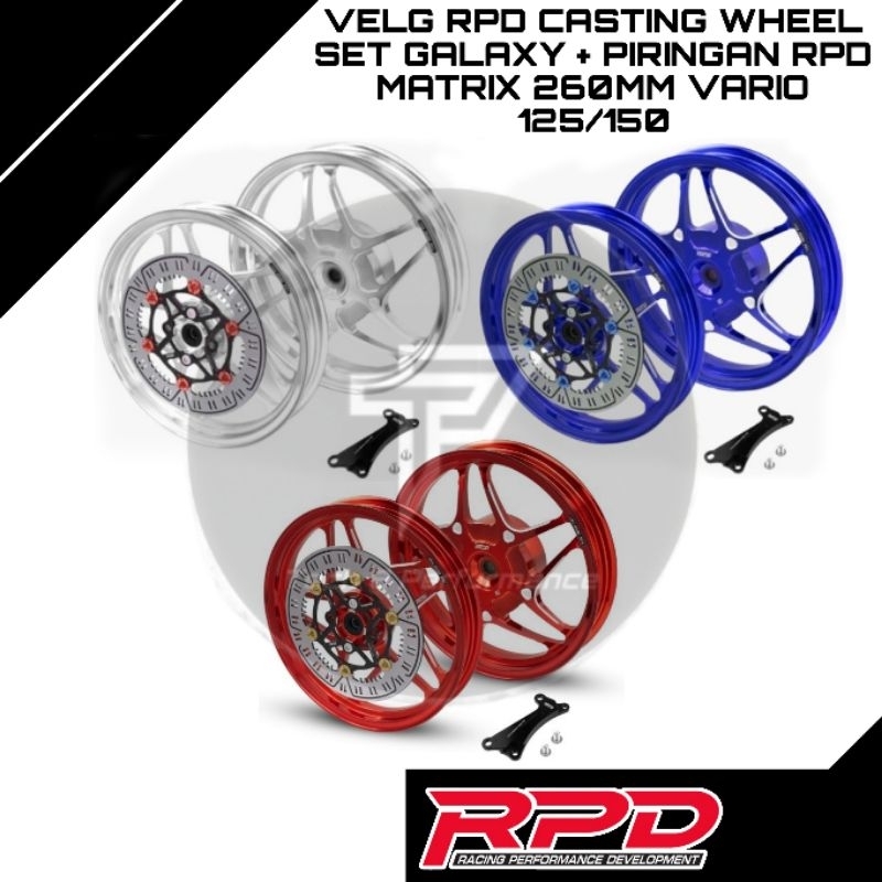 Jual Velg RPD Casting Wheel Set Galaxy + Piringan RPD Matrix 260MM ...