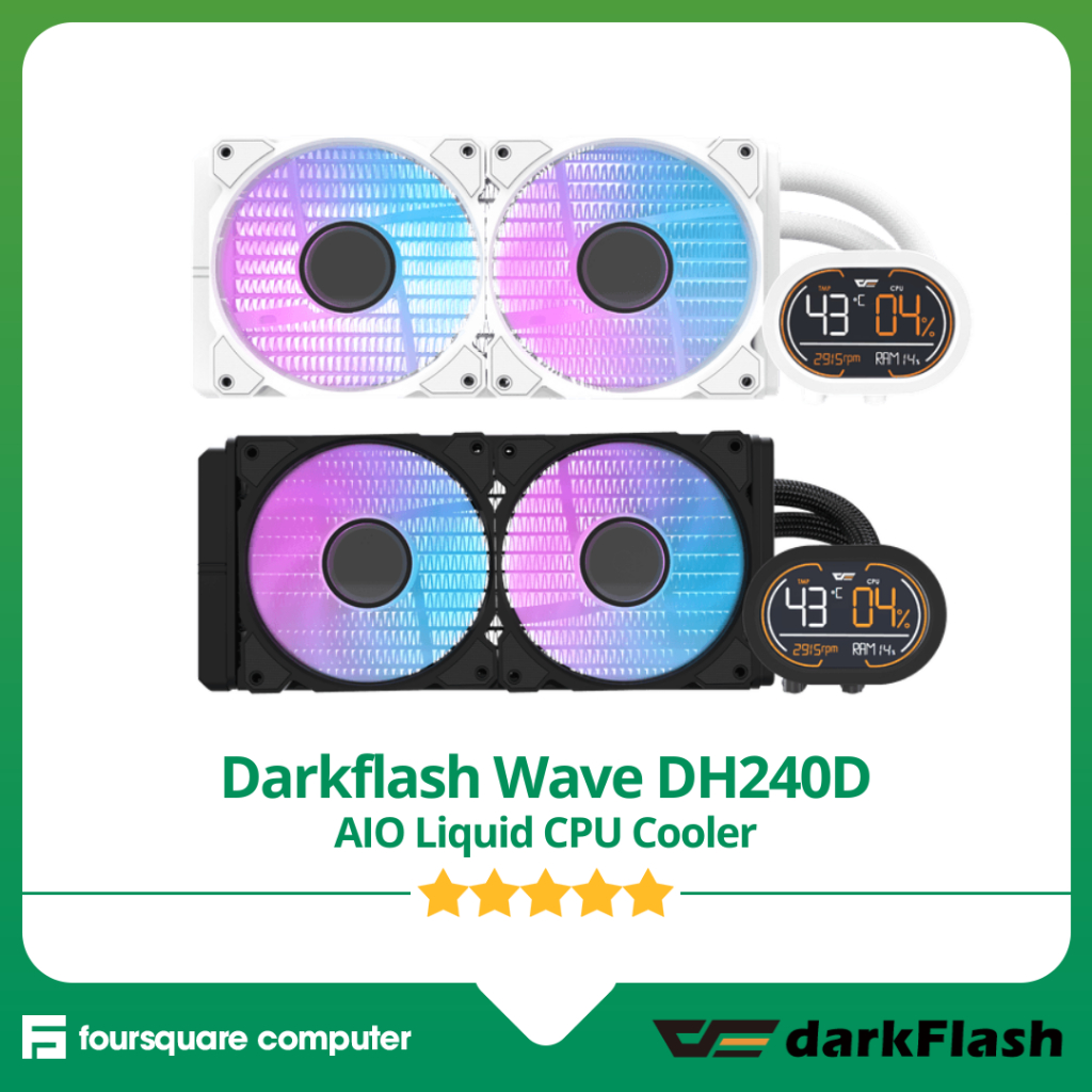 Jual Darkflash Wave DH240D White & Black | AIO Liquid CPU Cooler Water ...