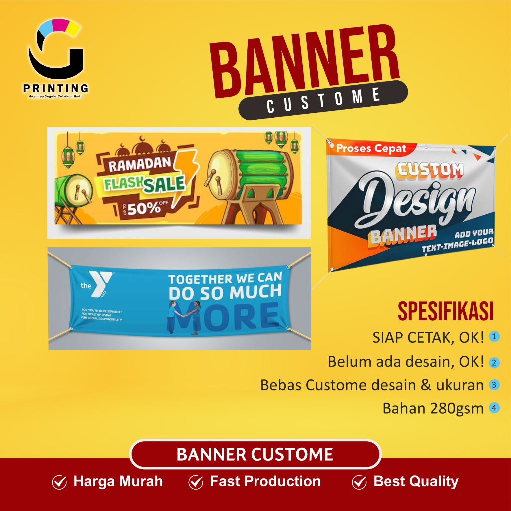 Jual CETAK BANNER FREE DESAIN Suka- suka (CETAK SPANDUK / BANNER ...