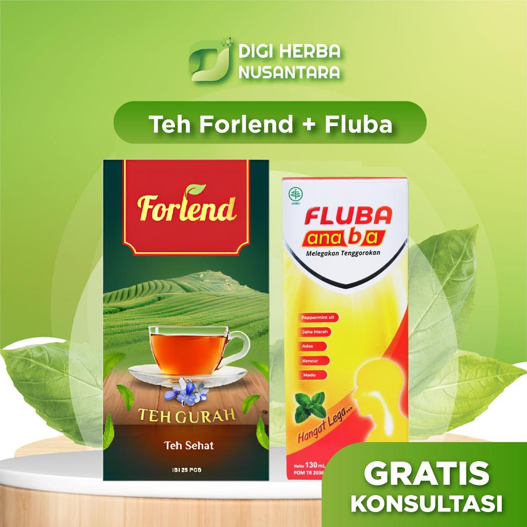 Jual [BUNDLING] Forlend Teh Gurah Original + Fluba Anaba Melegakan Tenggorokan dan Hidung ...