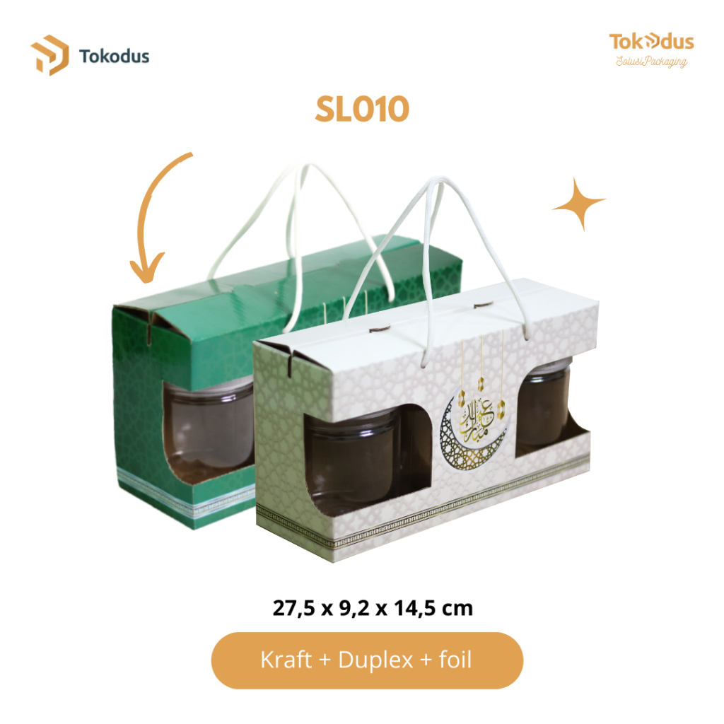 Jual Kardus Lebaran Uk 27,5 x 9 x 14,5 Box Toples Jar isi 3 Toples ...