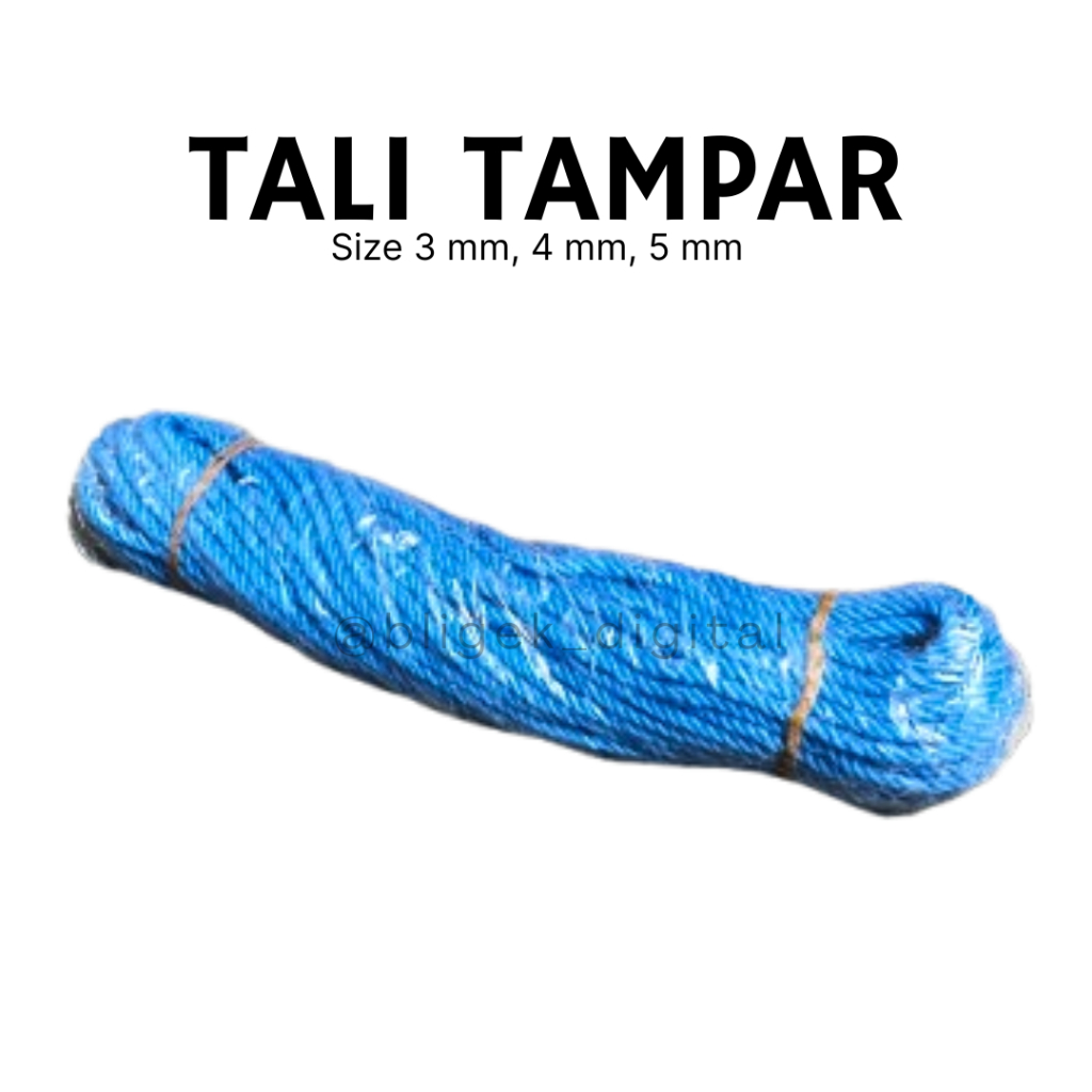 Jual Tali Tampar Plastik / Tali Tambang 3 mm, 4 mm, dan 5 mm | Shopee Indonesia