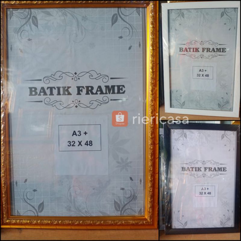 Jual A3+ 32x48 Pigura Foto || Kaca Motif Lis Timbul Polos Frame Figura Bingkai Fiber Kayu ...