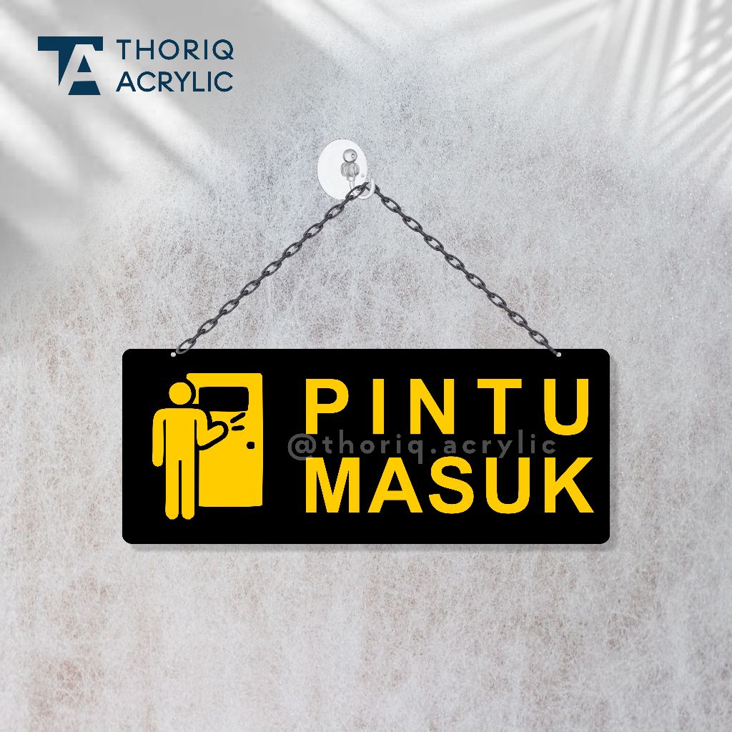 Jual Sign Akrilik Pintu Masuk Gantung | Hiasan Pintu masuk Gantung ...