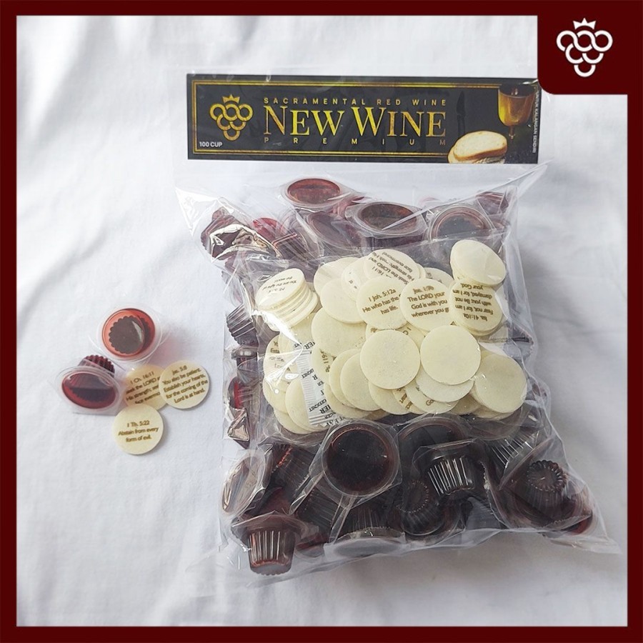 Jual Anggur Perjamuan Kudus Premium + Hosti Ayat Kecil Inggris - isi 50 ...