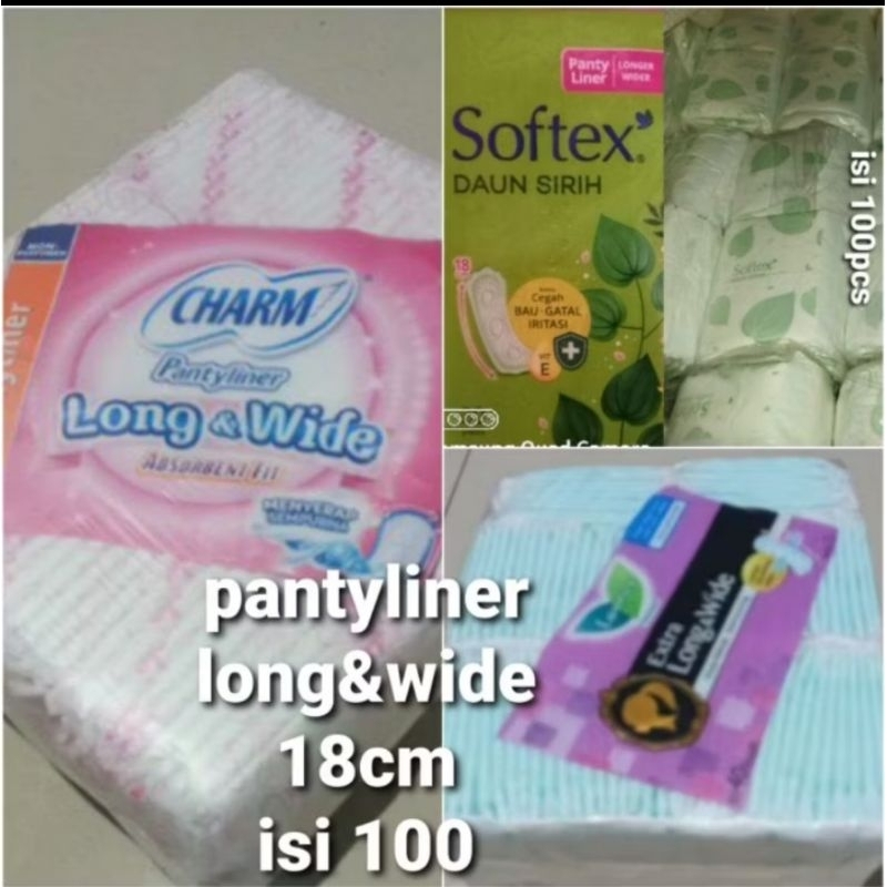 Jual PANTYLINER CHARM SOFTEX ISI 100 PCS // PANTYLINER LONG AND WIDE ...
