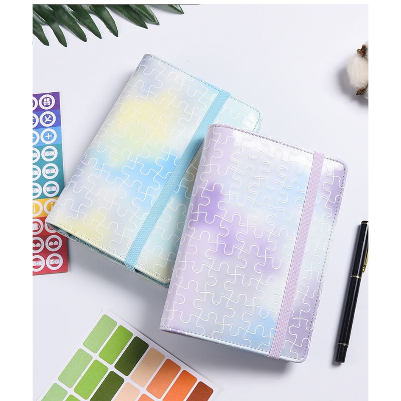 Jual Binder Kulit Motif Puzzle A6 6 Lubang Binder Catatan Keuangan ...