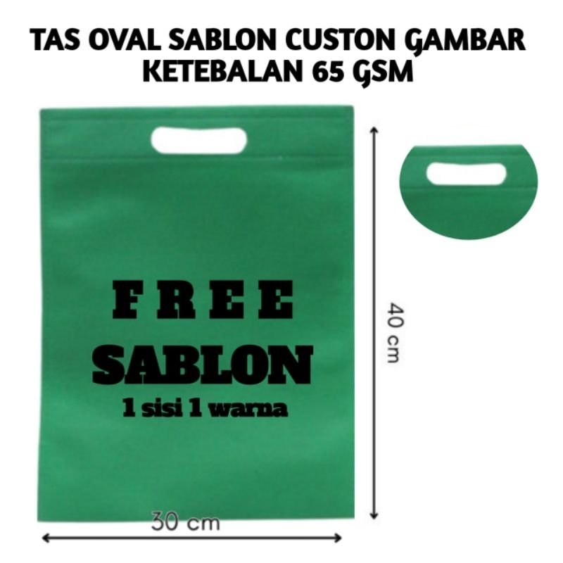 Jual tas oval Custom desain sesukamu ukuran 30×40 | Shopee Indonesia