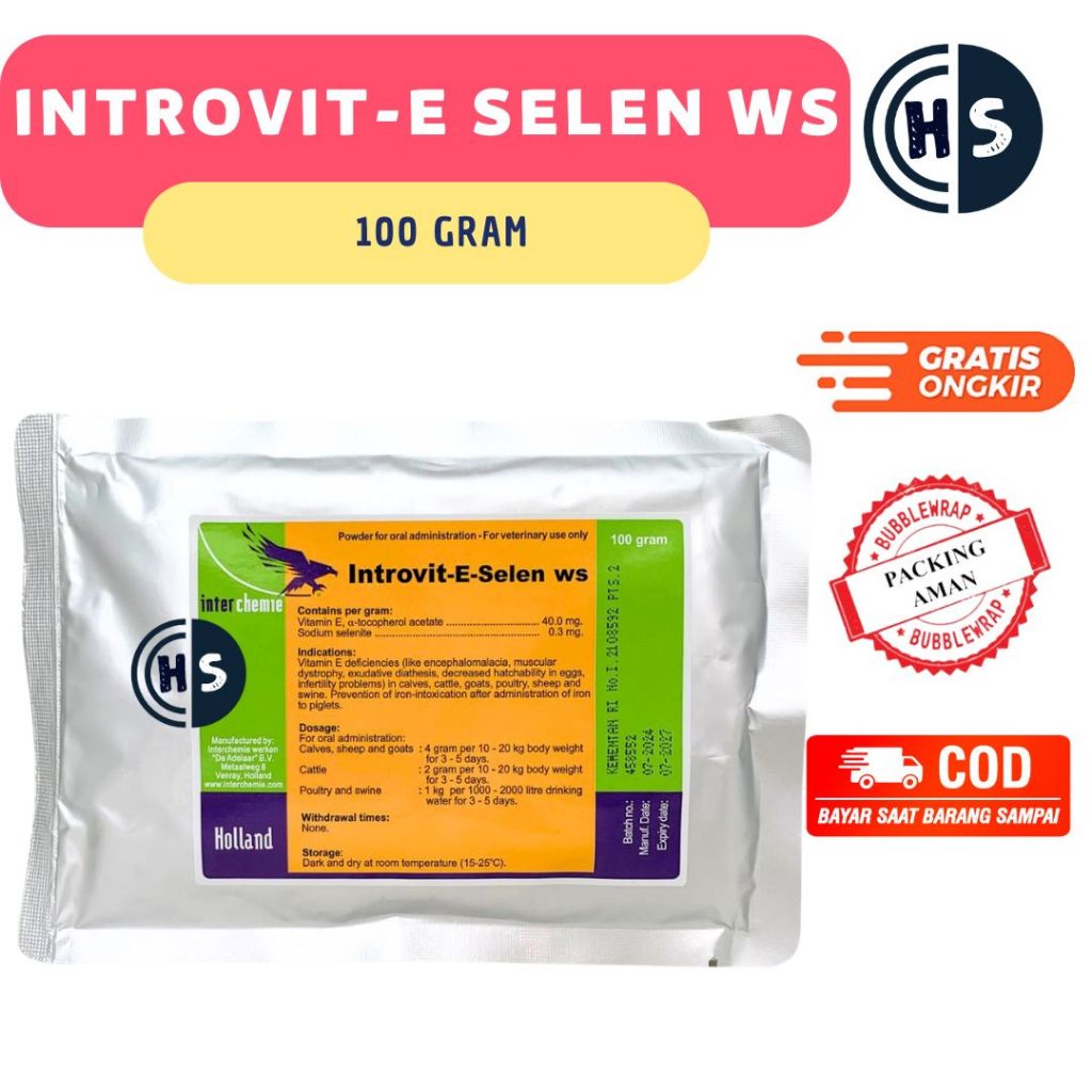 Jual INTROVIT-E-SELEN WS (SERBUK) 100 GRAM - Vitamin Meningkatkan ...