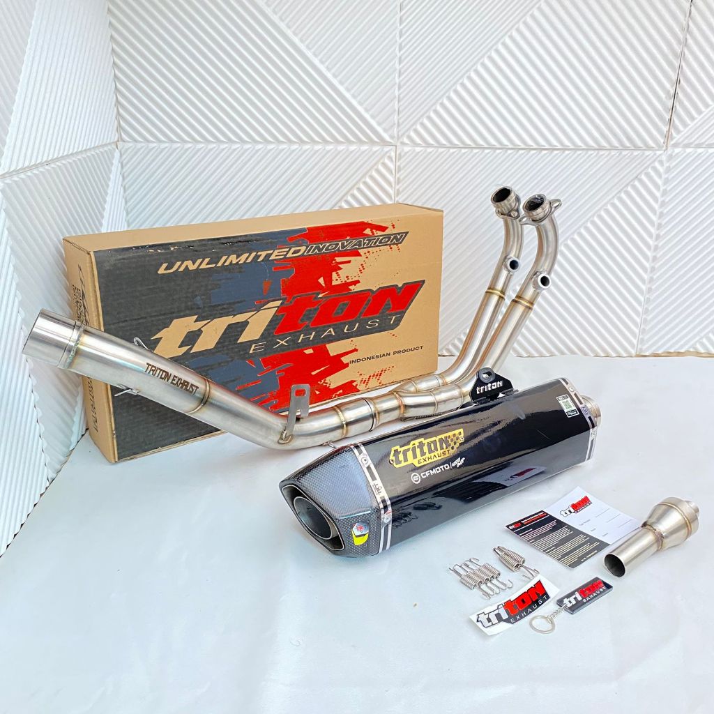 Jual Knalpot Cf Moto 450MT Triton Exhaust Type Neuro Short Carbon Full ...