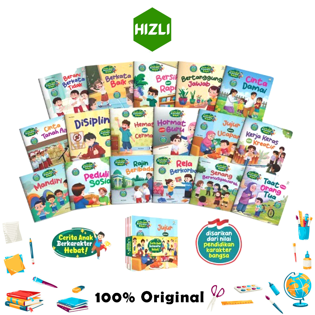 Jual (HIZLI) 17 Buku Cerita Anak Berkarakter Karakter Hebat Read Aloud Story PAUD TK Ziyadbooks ...