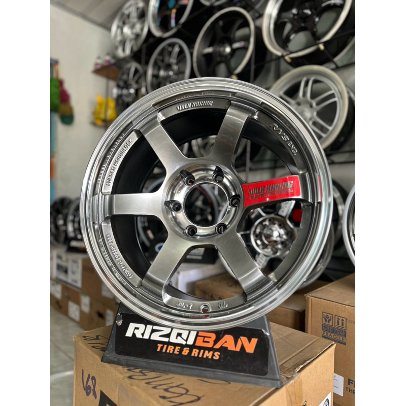 Jual velg te37 SL r18 hyper black lip polish pcd 6x139,7 kondisi baru | Shopee Indonesia