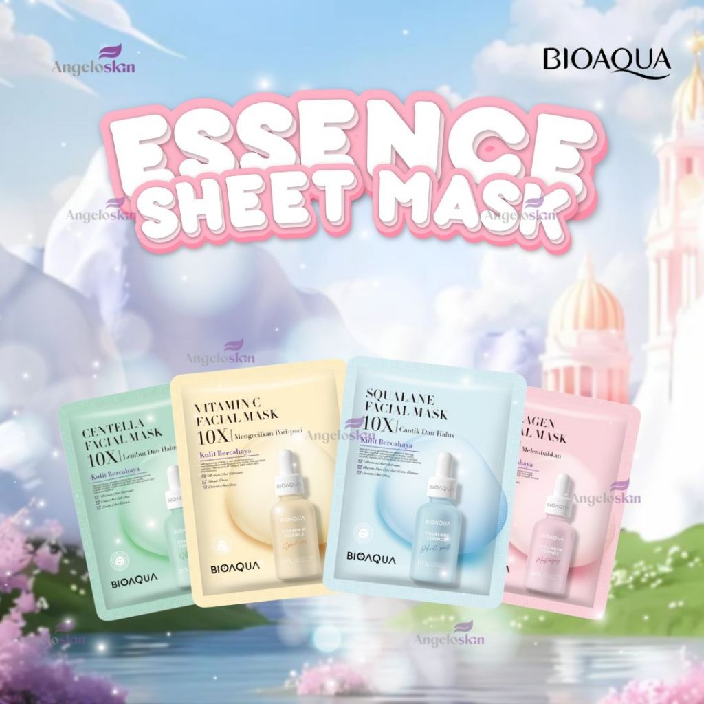 Jual ANGELO SKIN BIOAQUA 10X THE EFFECT FACIAL SHEET MASK (Squalane ...