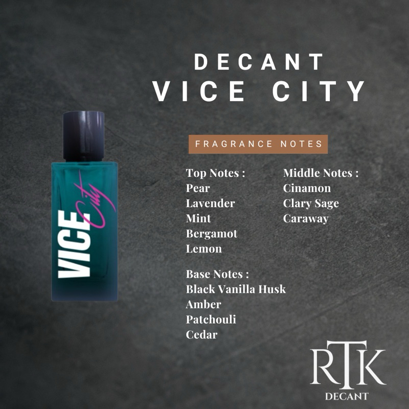 Jual Decant Parfum Gamal Vice City for Men | Shopee Indonesia