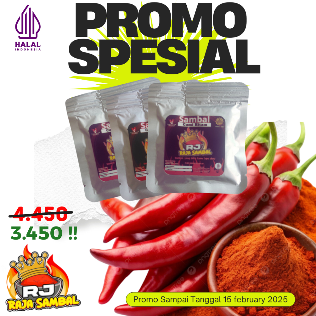 Jual RJ - Raja Sambal - Sambal Cumi Hitam Sachet 20gr | Shopee Indonesia