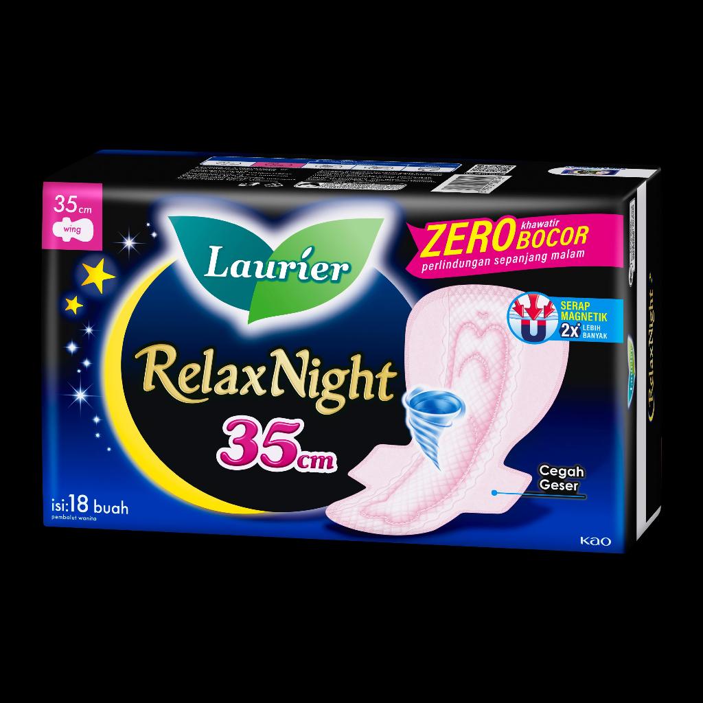 Jual Laurier Relax Night 30CM 24s & 35CM 18s adalah pembalut dengan ...