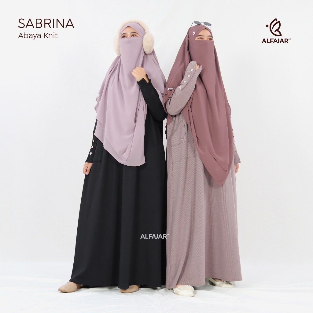 Jual Gamis Abaya Syari Muslimah Sabrina Batwings Knit Kekinian by Alfajar Griya muslim | Shopee ...