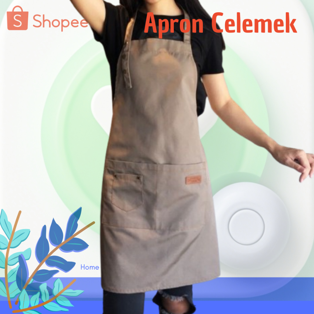 Jual Celemek Dapur Apron Multifungsi Apron waterproof celemek masak ...