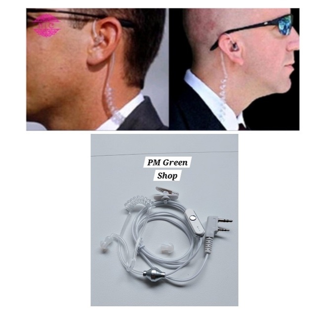 Jual Headset HT Harve model FBI agent rahasia warna putih | Shopee ...