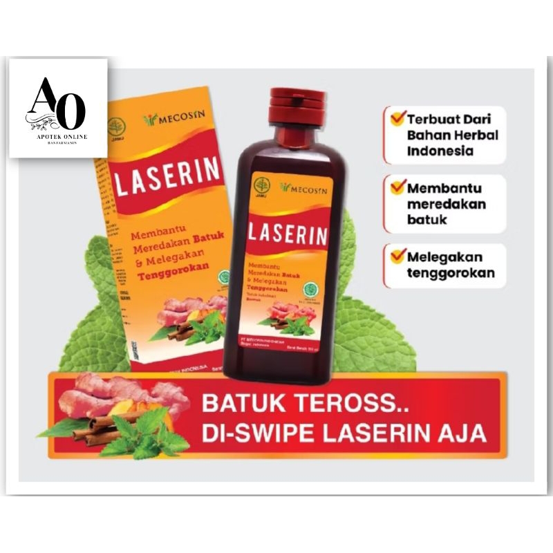 Jual Laserin Obat Batuk 110ml/Laserin Obat Batuk 60ml/obat herbal (AO ...