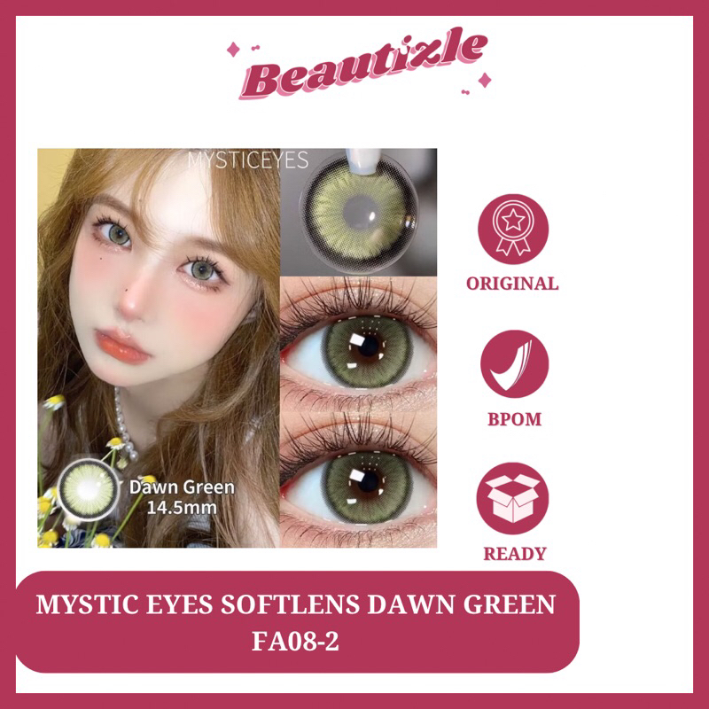 Jual MYSTIC EYES Softlens Dawn Green FA08-2 | Shopee Indonesia