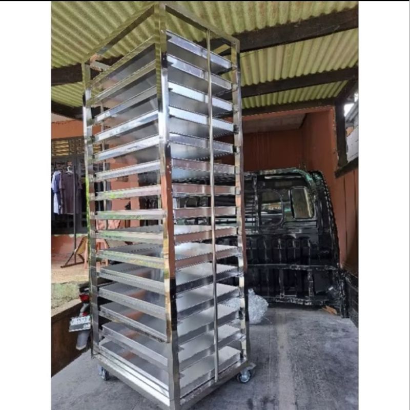 Jual Trolley Rak Loyang 40x60cm | Troly Bakery | Troli Tray | Trolley ...