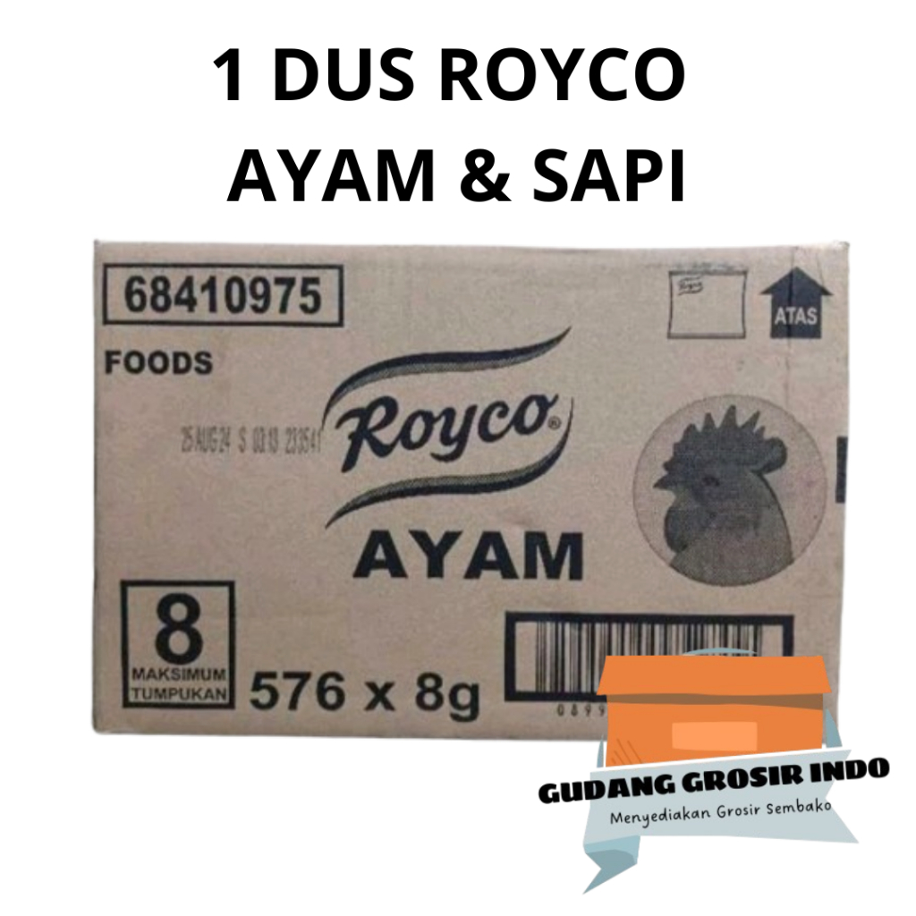 Jual ROYCO SAPI / AYAM (1 dus isi 8 GRAM x 576 SACHET) | Shopee Indonesia