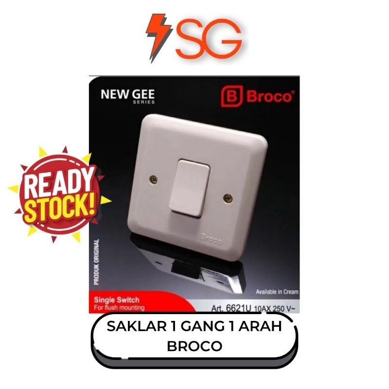 Jual Saklar Engkel Broco New Gee 1 Gang IB | Shopee Indonesia