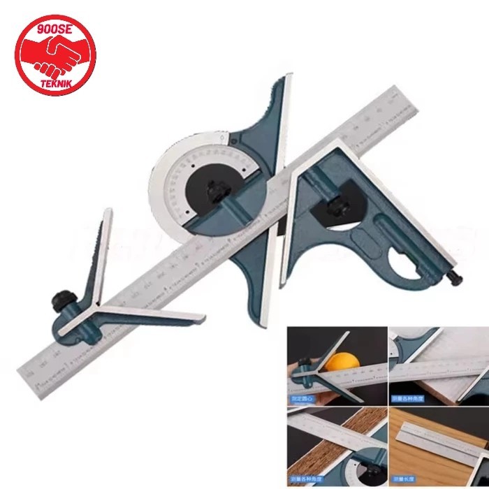 Jual Combination Square 0-180 Derajat | Universal Bevel Protractor 0 ...
