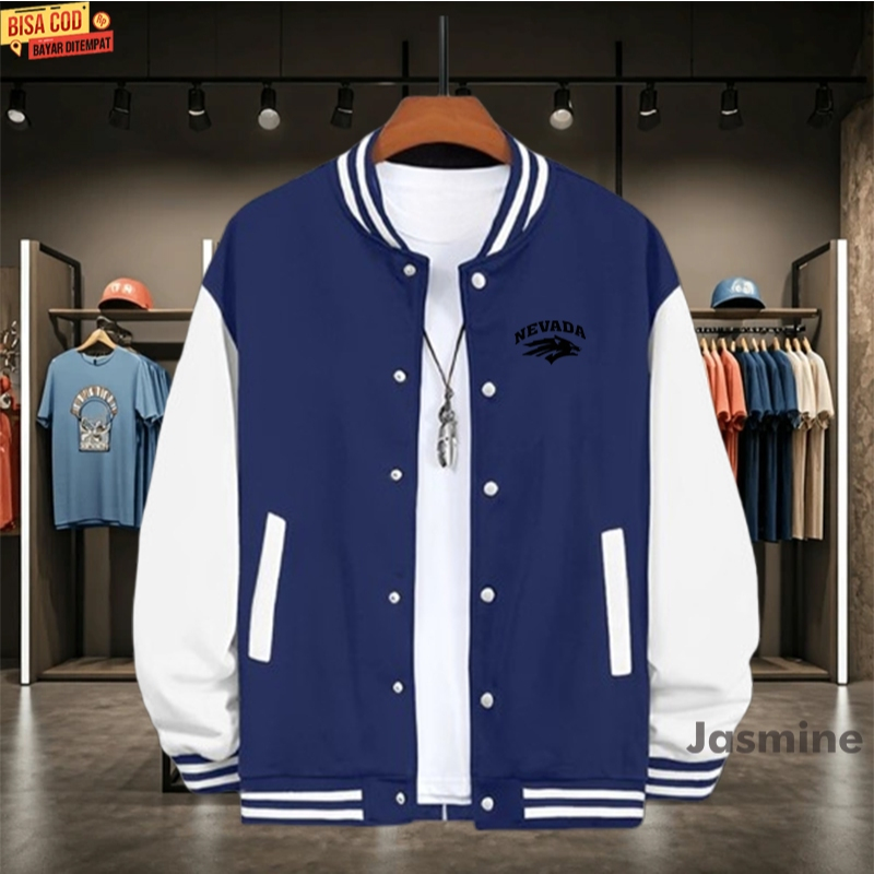 Jual BISA COD Jaket Bomber Varsity Baseball Kancing Katakata Jepang ...