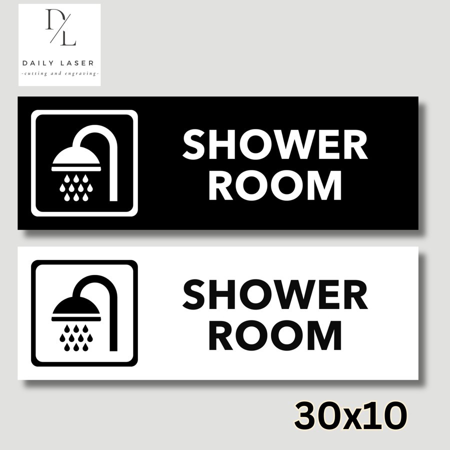 Jual SIGNAGE SHOWER ROOM SIGNBOARD COSTUM TULISAN/ BISA REQUEST ...