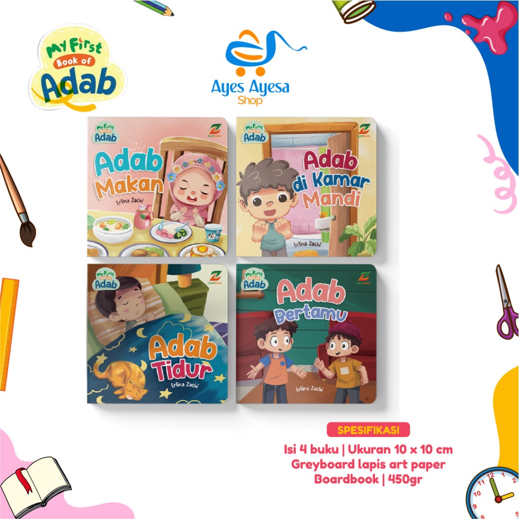 Jual buku seri MY FIRST BOOK OF ADAB pertamaku mini busy board book 0 6 ...