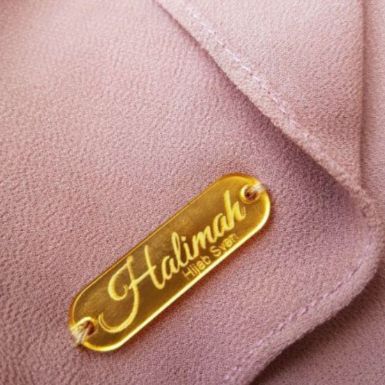 Jual [MURAH] Label Hijab Akrilik Label Jilbab Baju Akrilik Custom ...