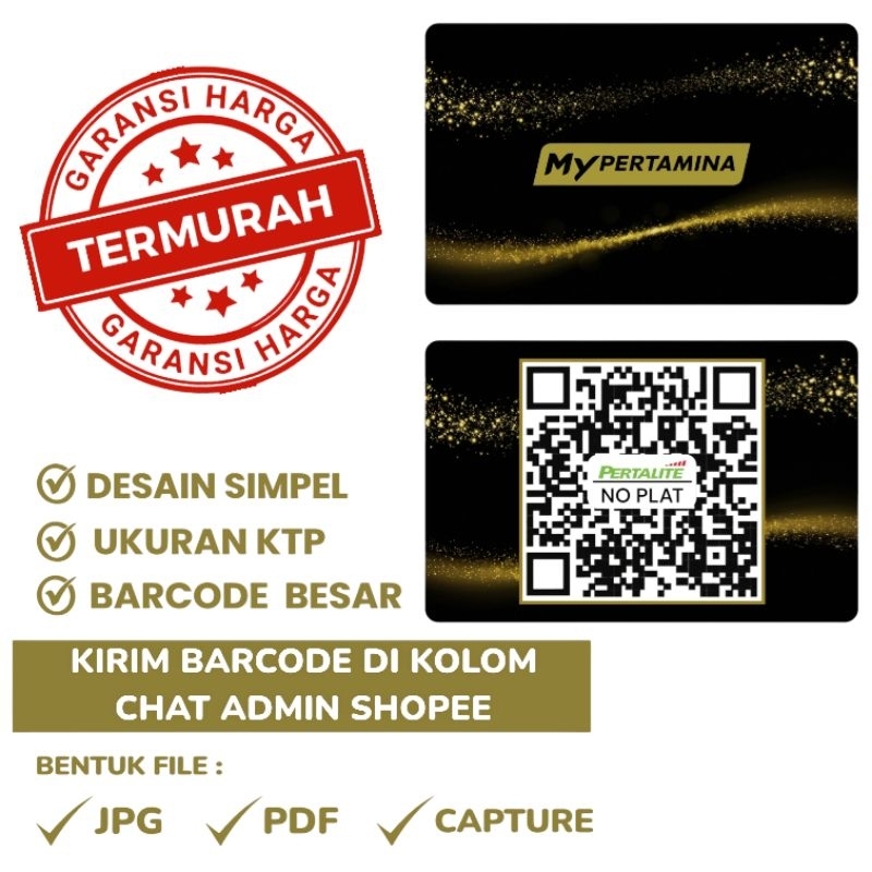 Jual CETAK KARTU BARCODE MY PERTAMINA | Shopee Indonesia