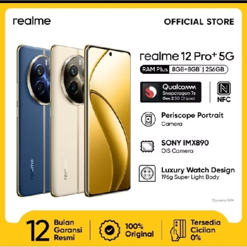 Jual realmi 12 Pro Plus 8GB + 8 GB* 256GB ( Periscope Potrait Camera ) | Shopee Indonesia