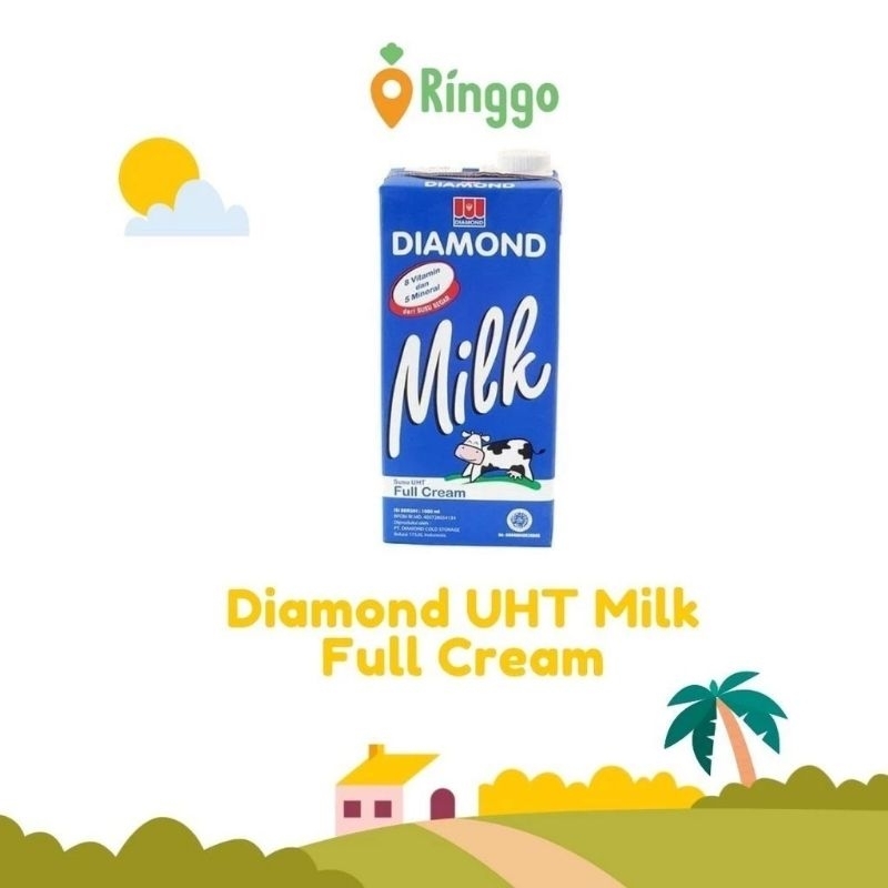 Jual Langsung Diproses Diamond UHT Milk Full Cream 1L x 12PCS | Shopee ...
