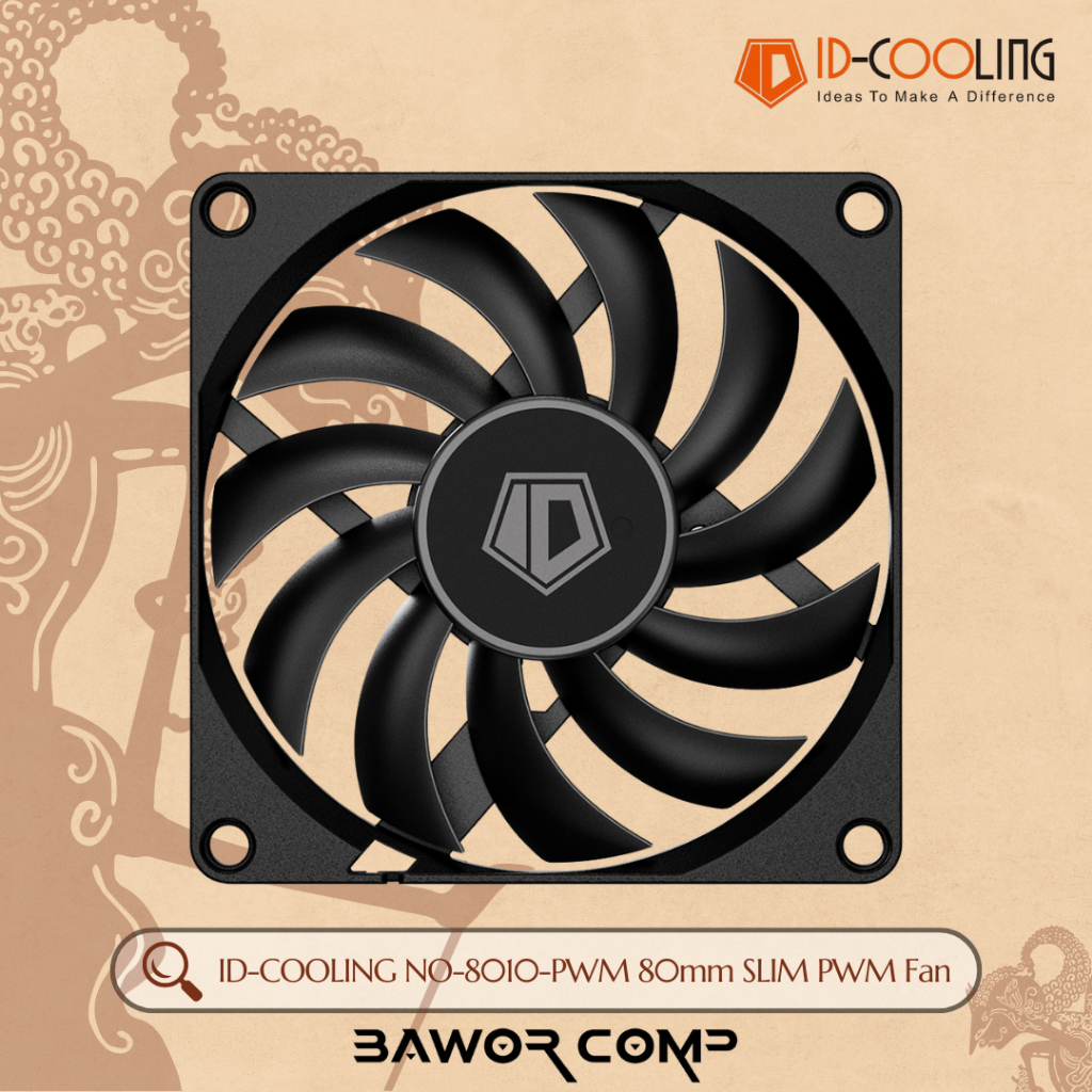 Jual ID-COOLING NO 8010 PWM Black Slim PWM Fan | 80mm 8cm 3000RPM ...
