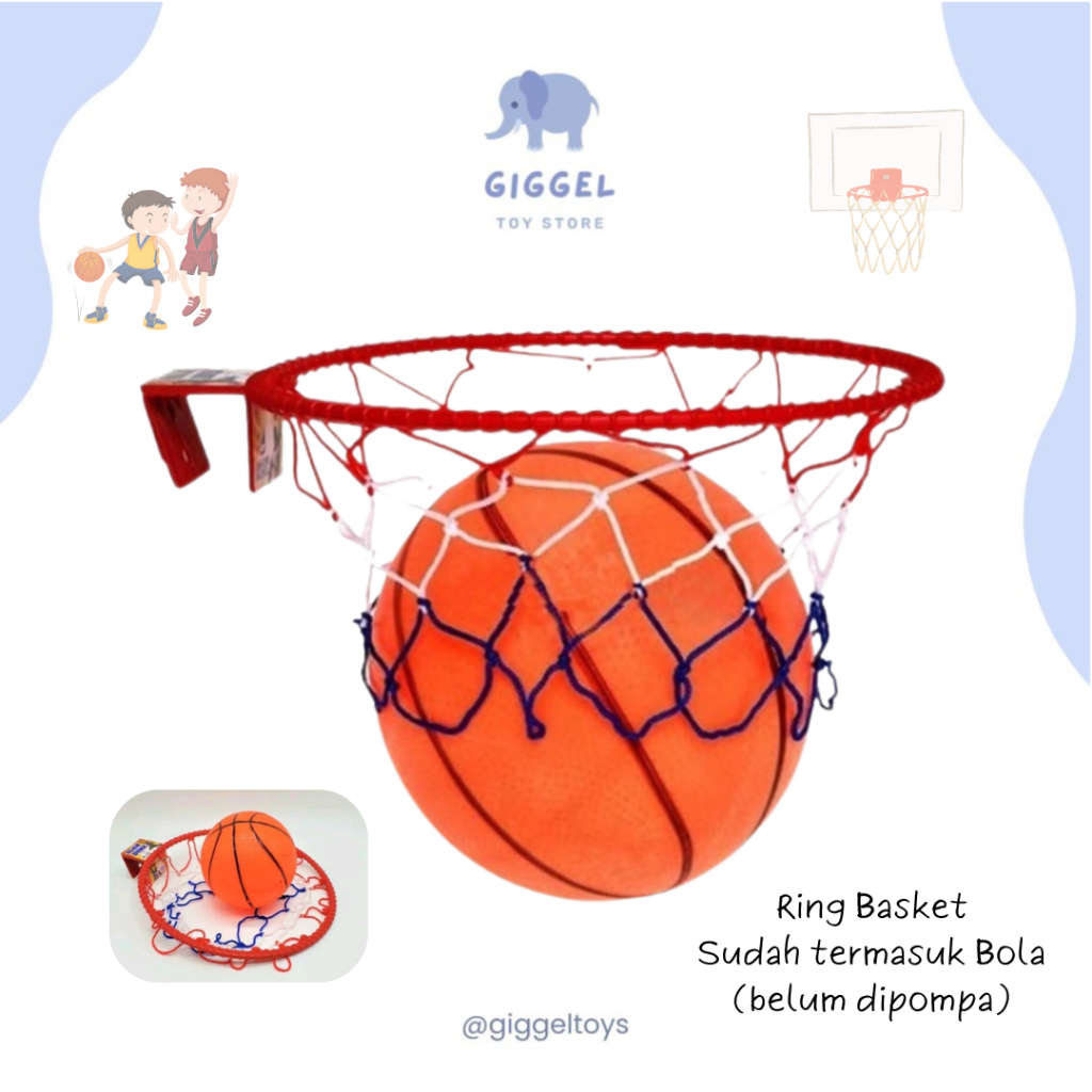 Jual [ Giggel ] Ring Basket Ball / Mainan Anak Keranjang Bola Basket ...