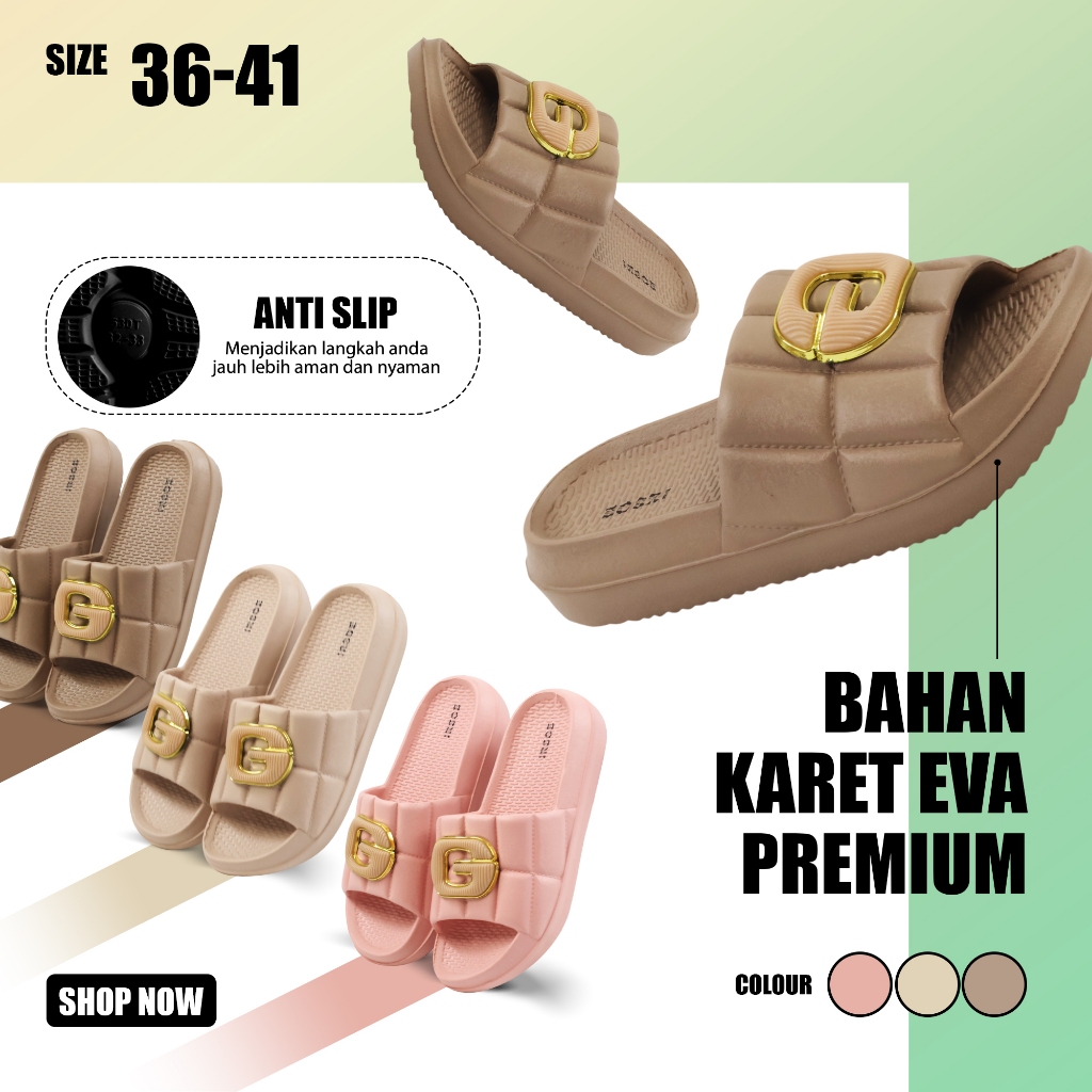 Jual Sandal Model Selop 518M-G Wanita: Kenyamanan Maksimal dengan ...