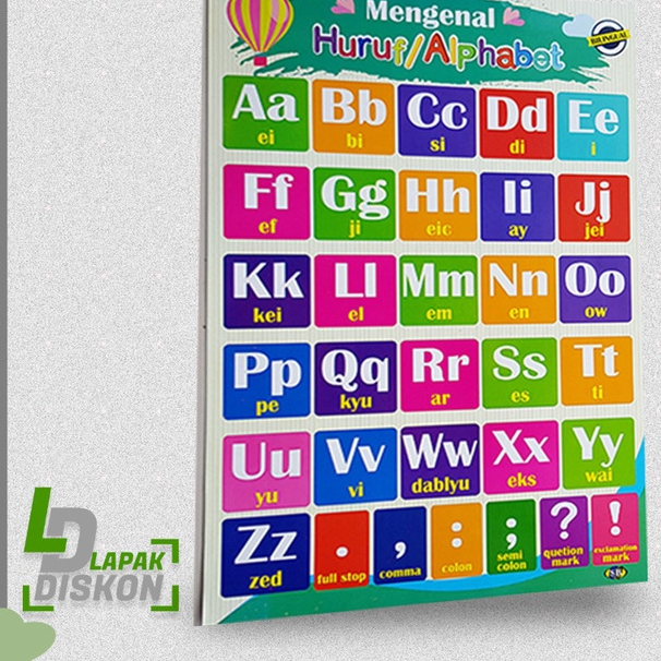 Jual Promo Murah Poster Mengenal Huruf Alphabet | Poster Pendidikan ...