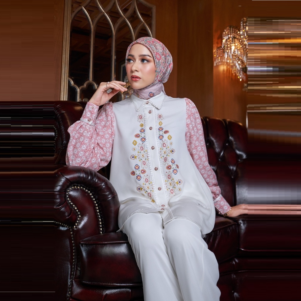 Jual Lucy Blouse Mandjha Atasan Kemeja Hijab Ivan Gunawan Kingdom Of ...